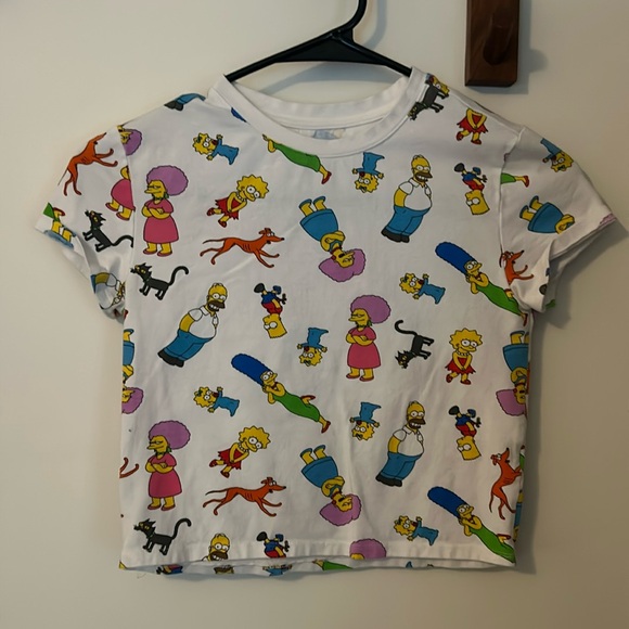 Simpsons | Tops | White Simpsons Shirt | Poshmark